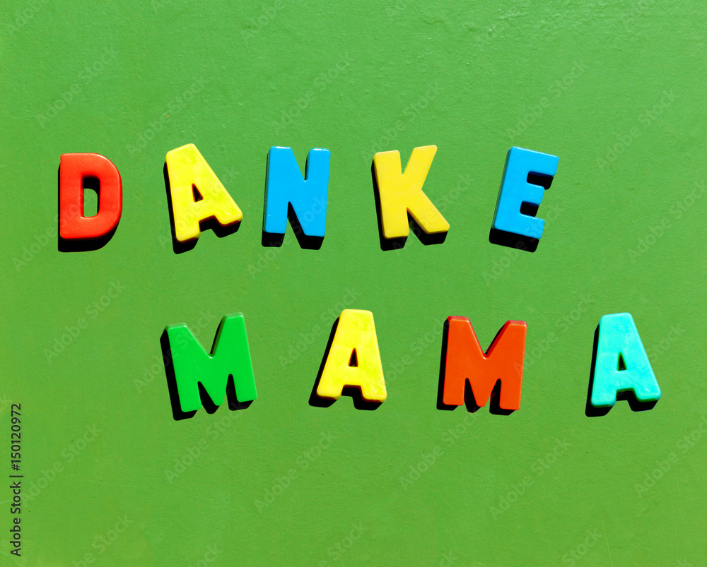 "Danke Mama" Stock Photo | Adobe Stock