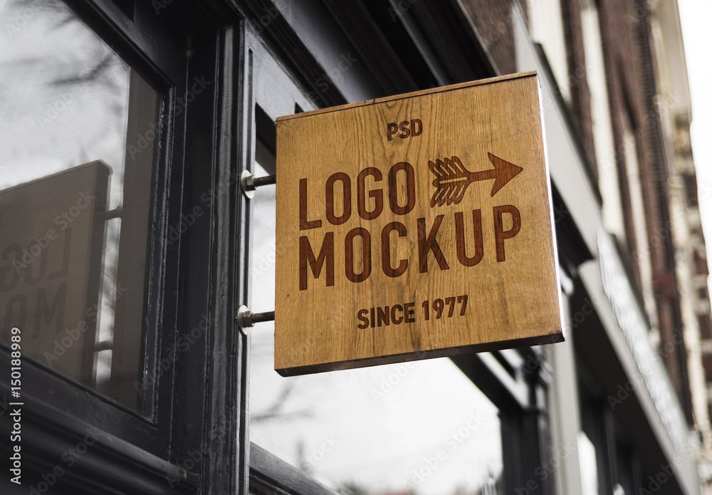 Store Brand Sign Mockup 6 Stock Template | Adobe Stock