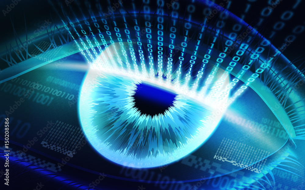 The scanning system of the retina, biometric digital security devices ...