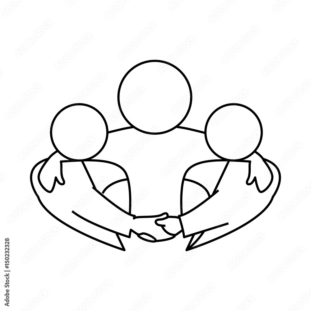 Teamwork abstract symbol icon vector illustration graphic design Stock ...