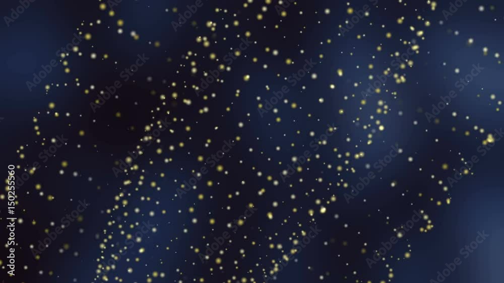 3D shape of particles moving and rotating. Science motion graphics with ...