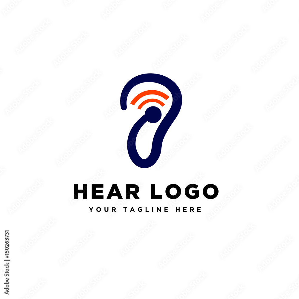 ear logo Stock Vector | Adobe Stock