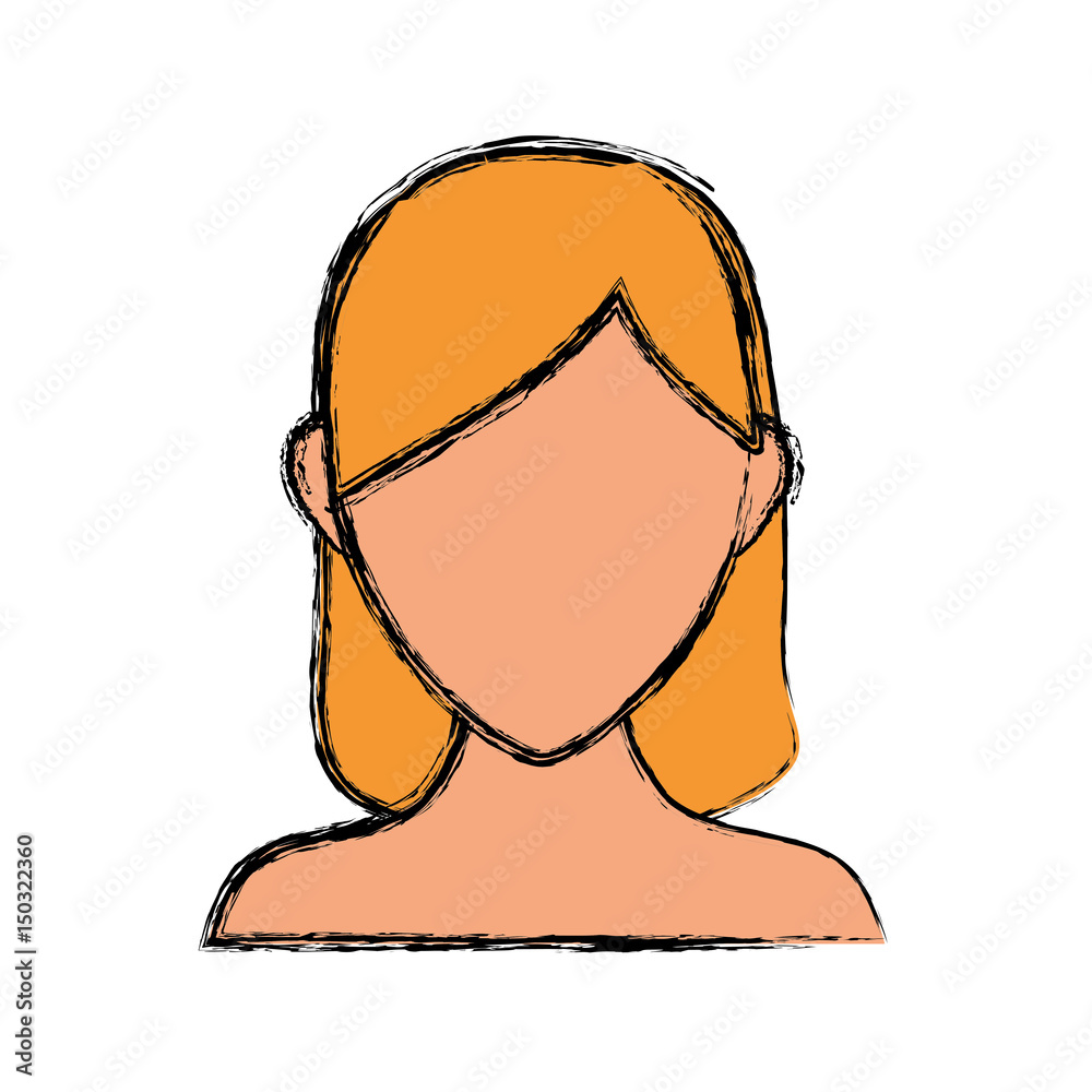 Woman faceless head icon vector illustration graphic design Stock ...