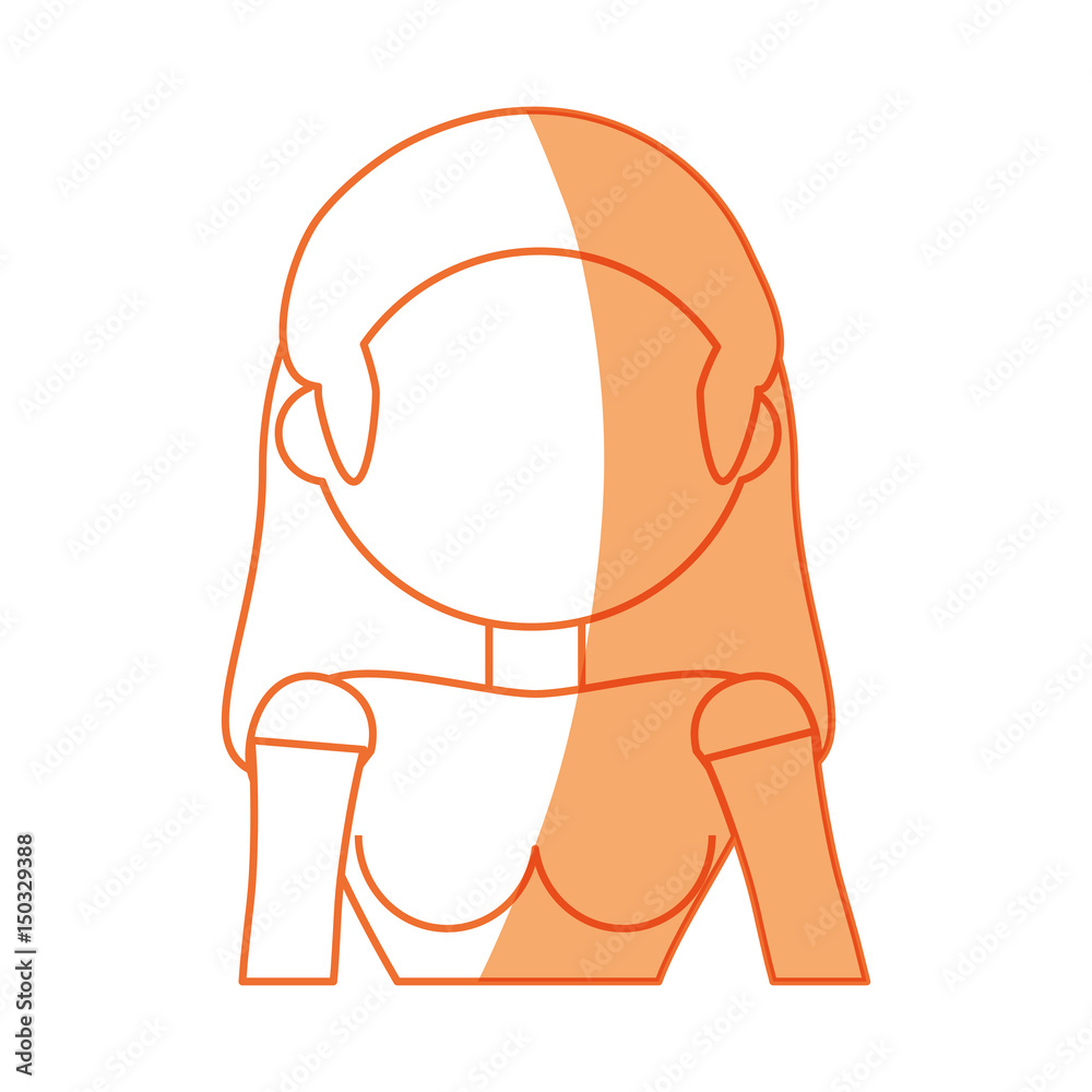 Woman faceless head icon vector illustration graphic design Stock ...
