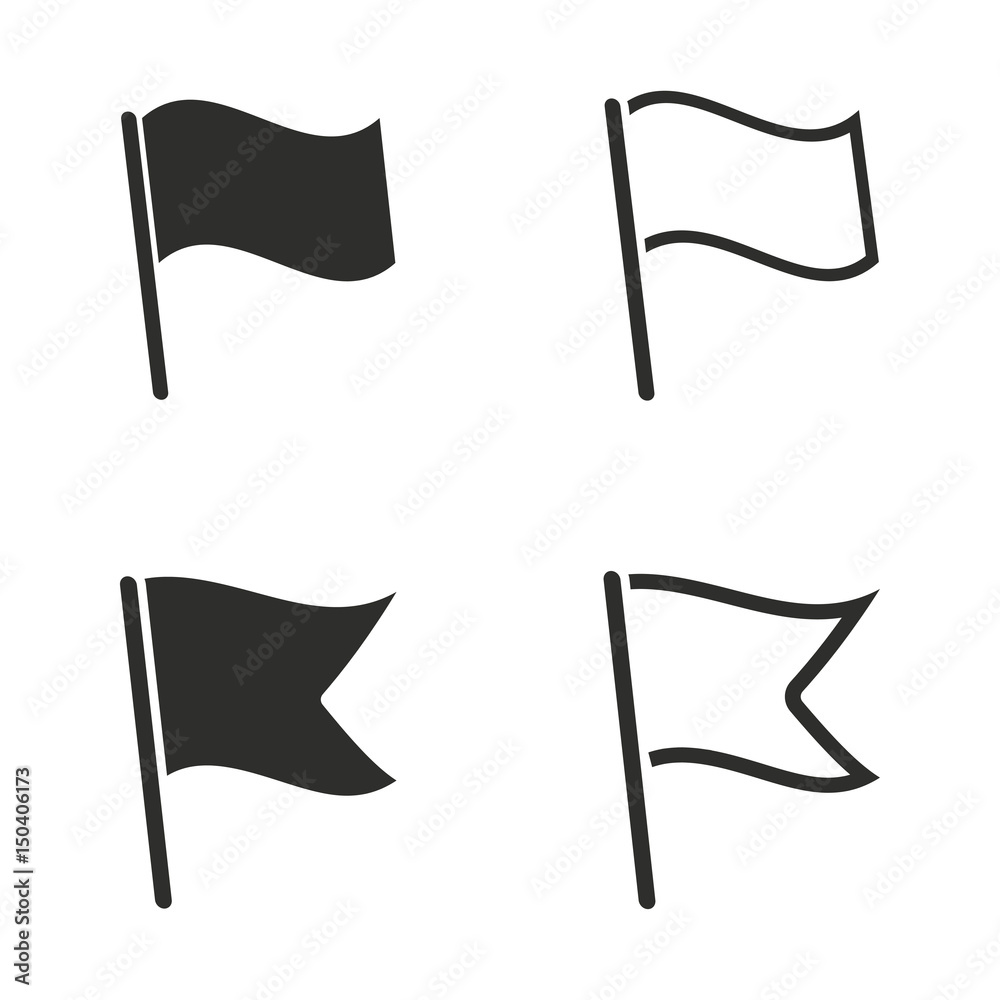 Flag icon set. Stock Vector | Adobe Stock
