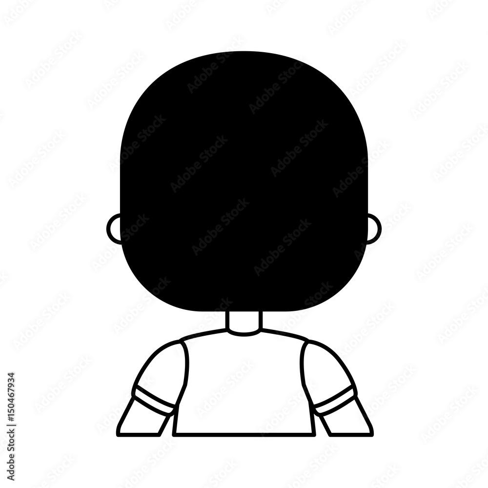 cute little boy with back character vector illustration design Stock ...