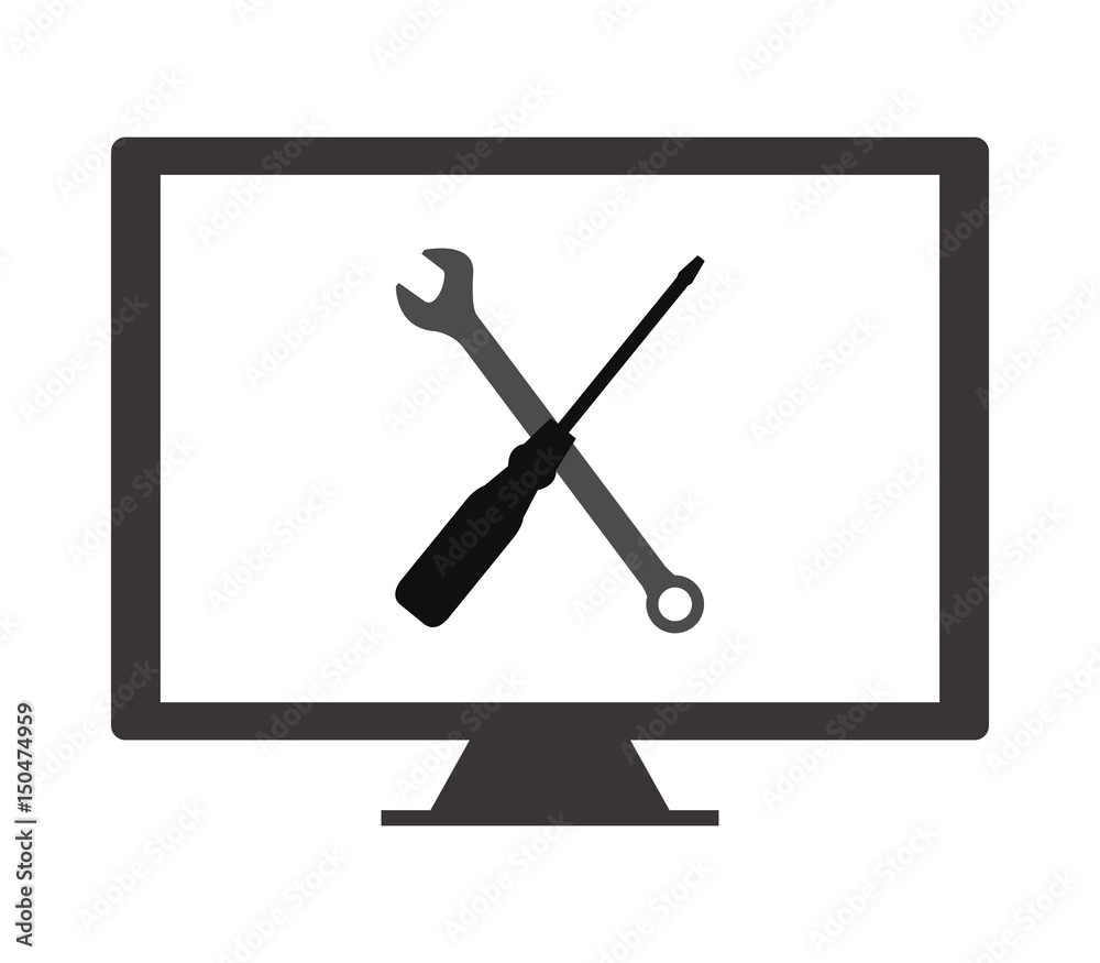 Pc repair icon Stock Vector | Adobe Stock