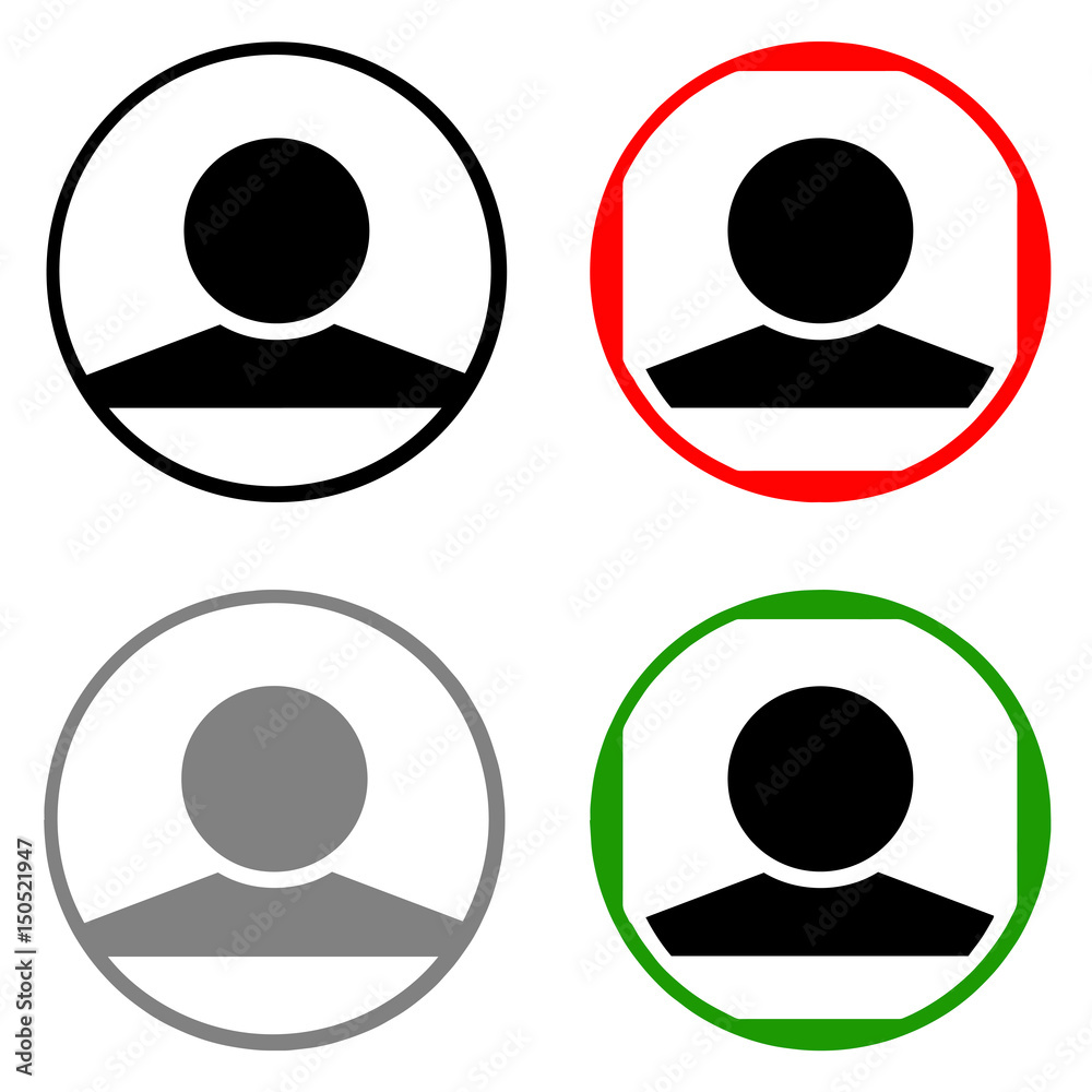 people figure icons vector in multiple colors Stock Vector | Adobe Stock