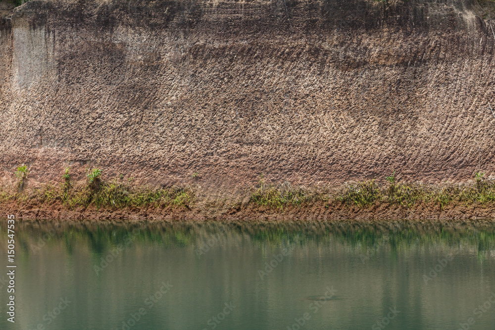 water pond and earth soil texture effect from ore mine mining industry ...