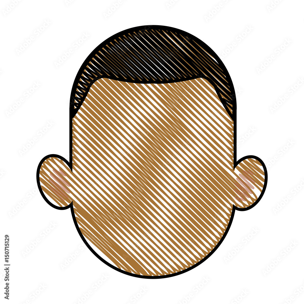 drawing head man faceless people avatar vector illustration Stock ...