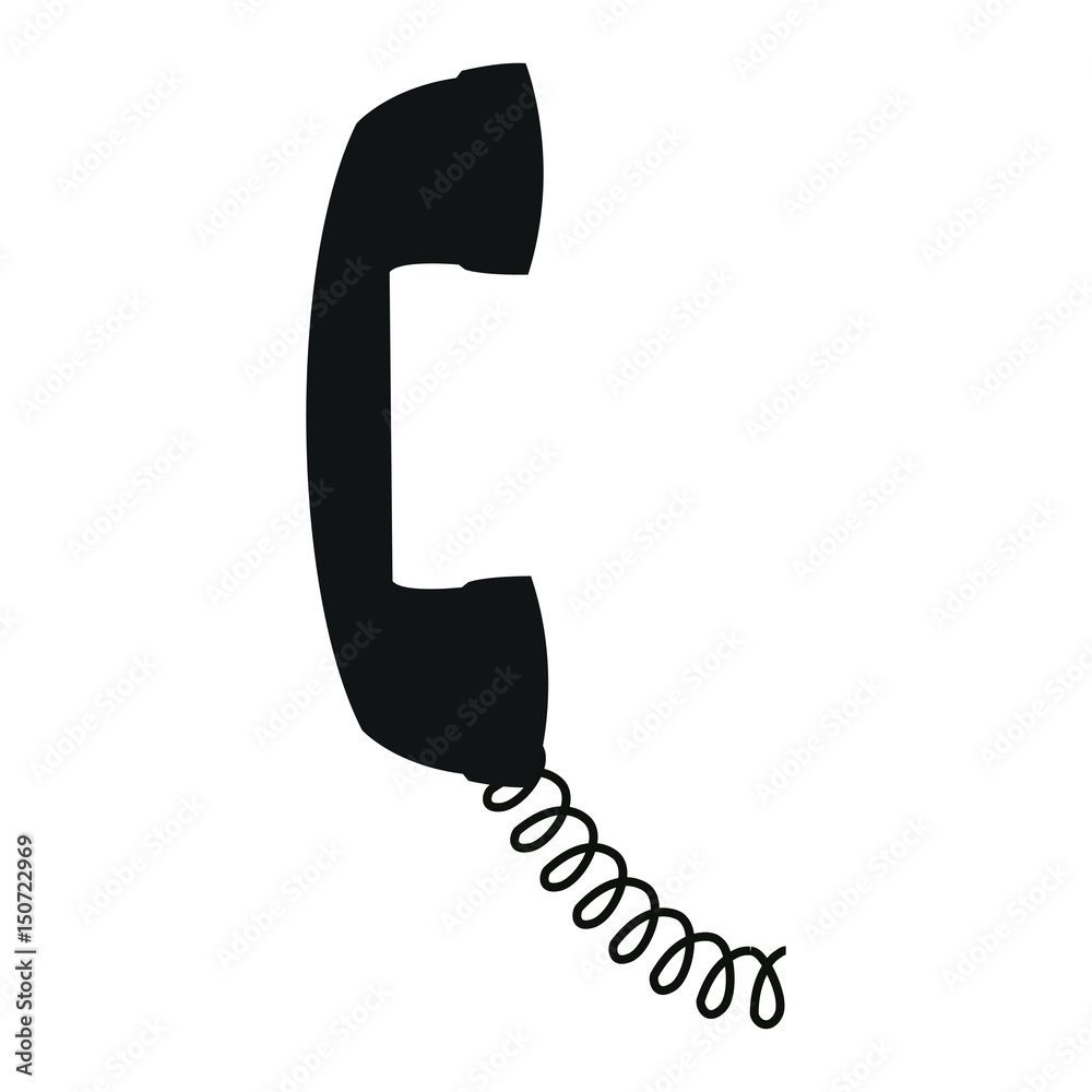 telephone cable curly communication image vector illustration Stock ...