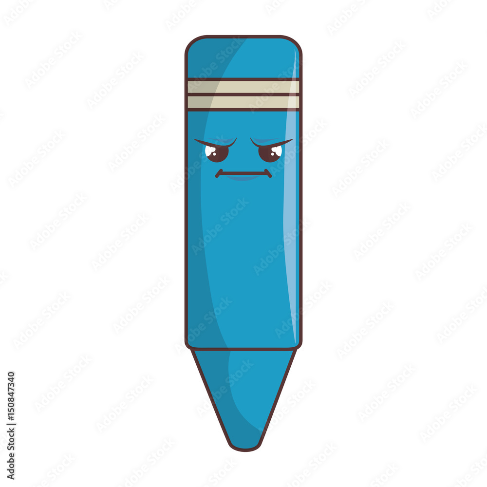 Vetor de color crayon comic character vector illustration design do ...