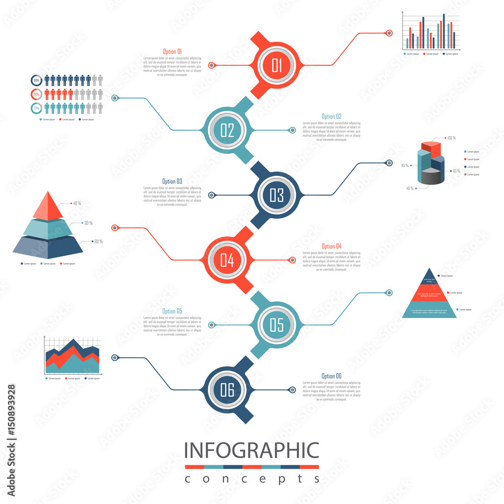 Infographic timeline template can be used for chart, diagram, web ...