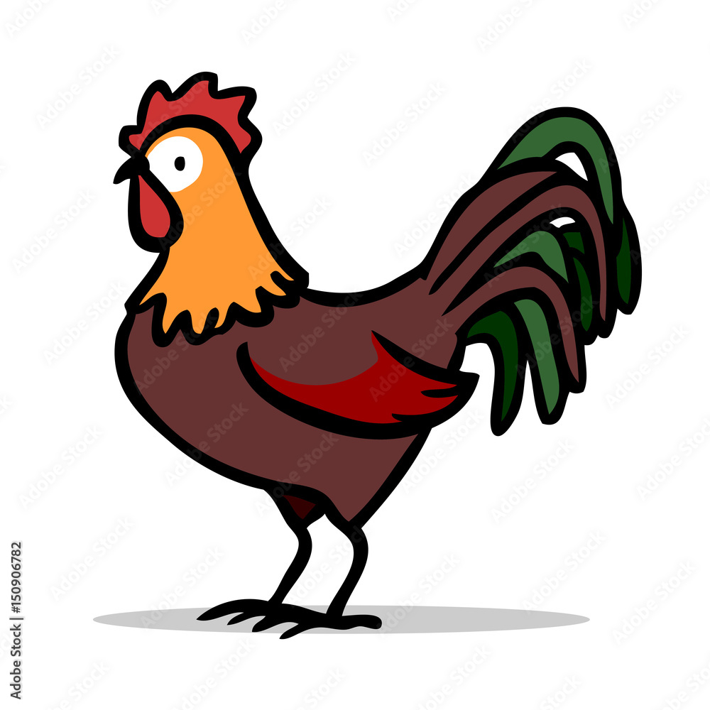 Cartoon Hahn Stock-Illustration | Adobe Stock