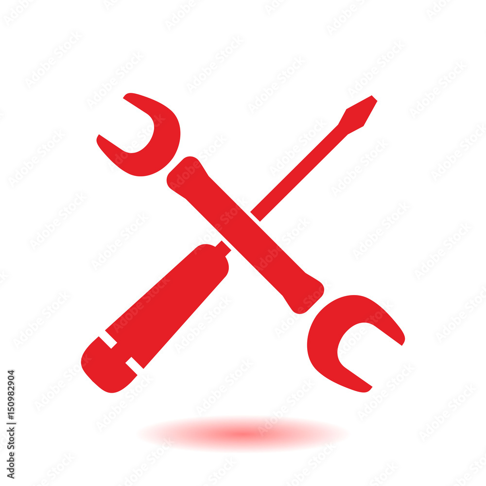 Repair Icon. Service symbol. Tools singn. Flat design style. Stock-Foto ...