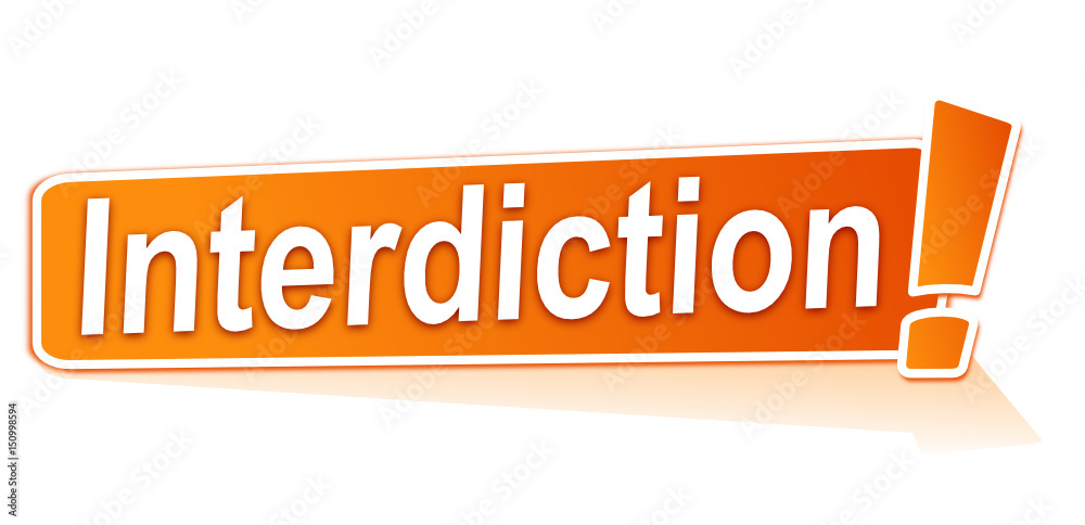 interdiction sur étiquette orange Stock Vector | Adobe Stock