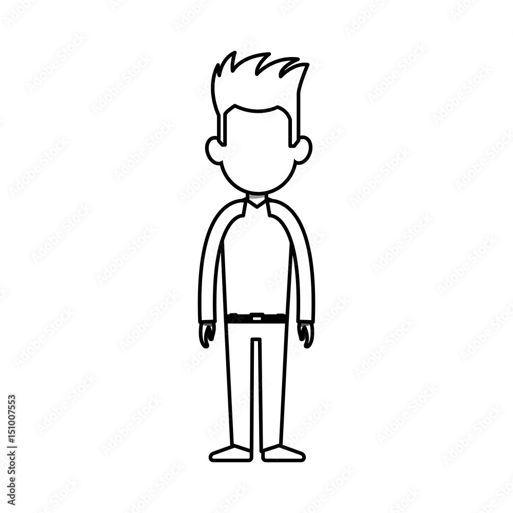 Outline Of A Person Standing
