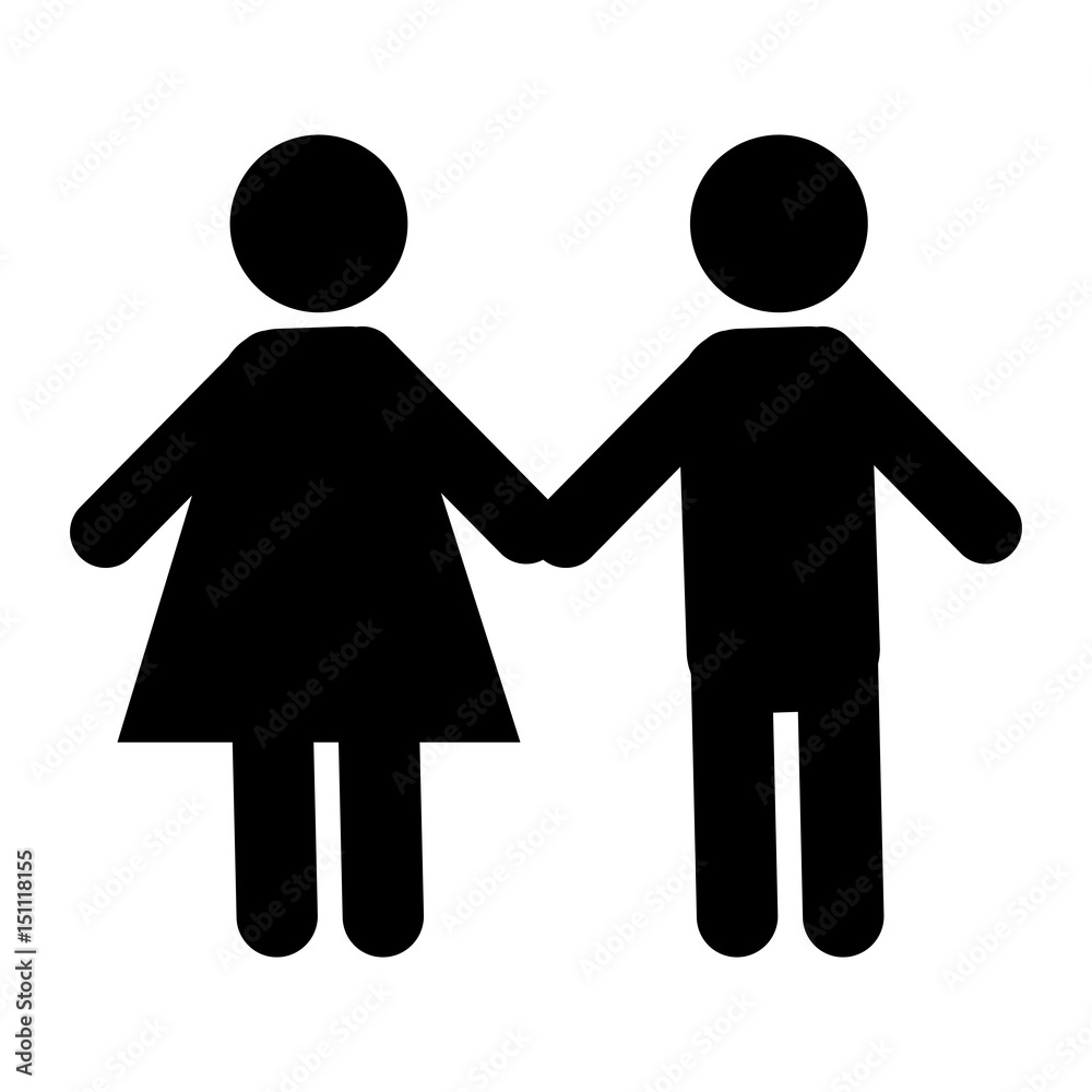 pictogram couple icon over white background. vector illustration Stock ...