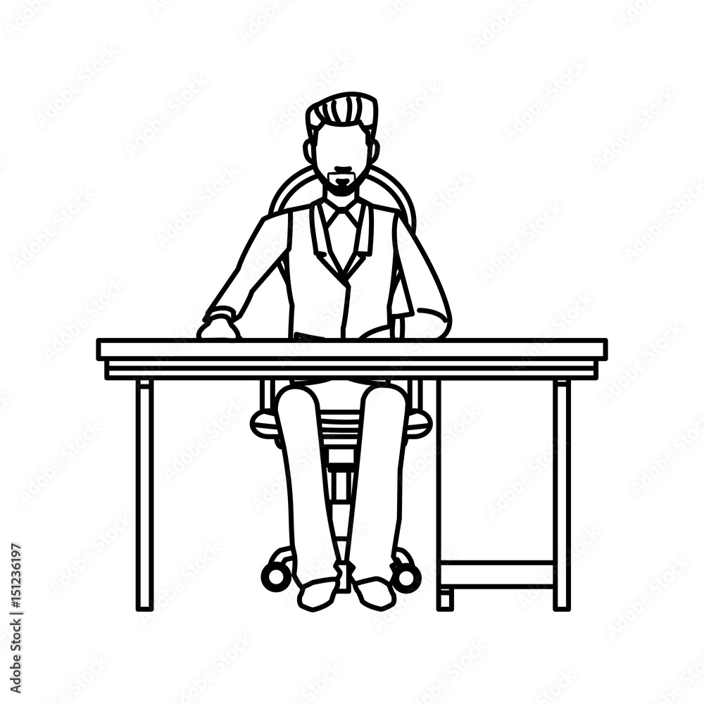 Business Person Outline