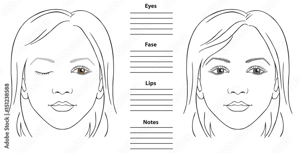 woman face chart Stock Vector | Adobe Stock