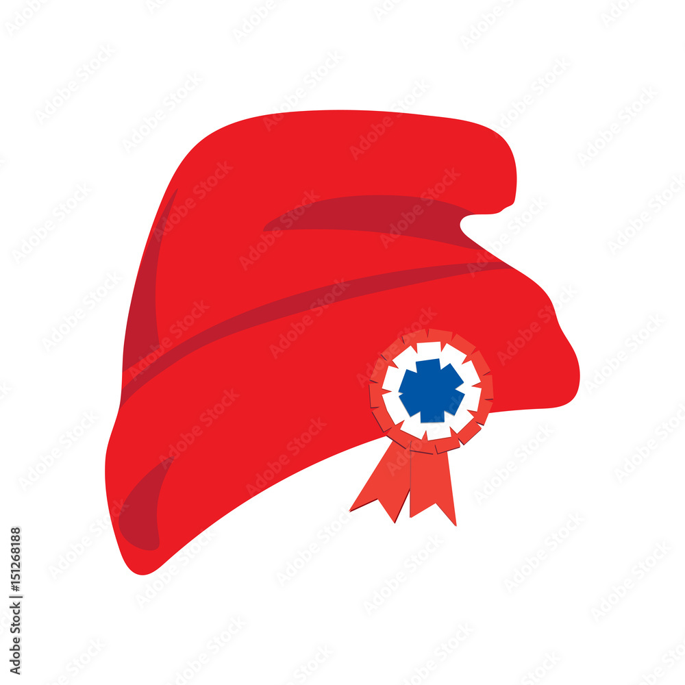 Poster Phrygian cap also known as red liberty hat with red white and ...