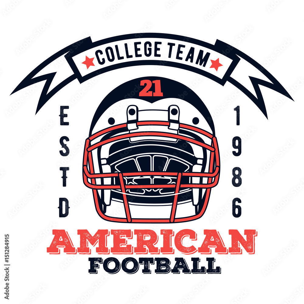 Vector logo american football college team for design, print and ...