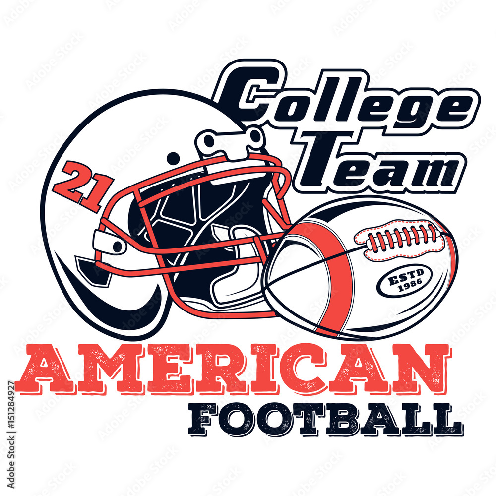 Vector logo american football college team for design, print and ...