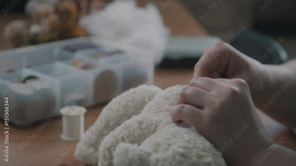 Broken toy vintage bear cub - restoration of an old toy. Sew a soft toy ...