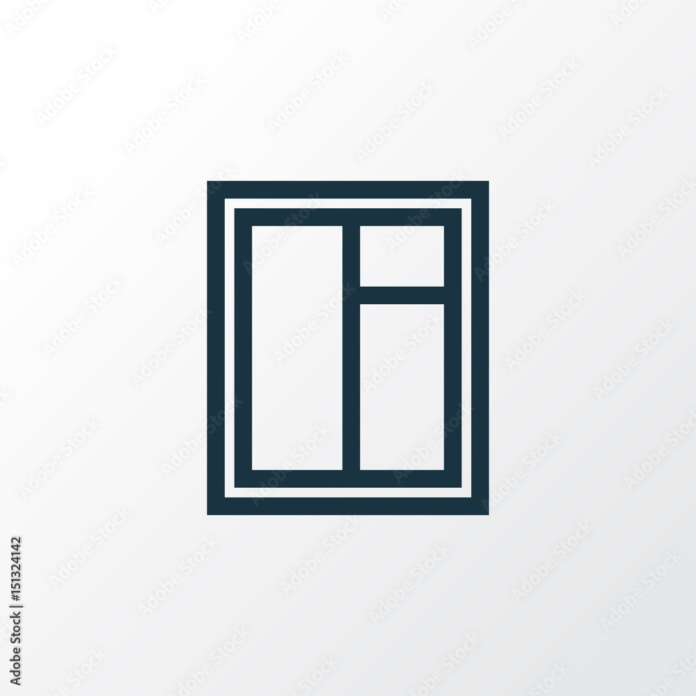 Glass Frame Outline Symbol. Premium Quality Isolated Window Element In ...