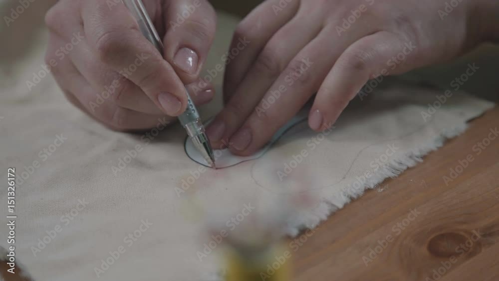 The process of creating a plush toy. A hand-made teddy bear. The ...