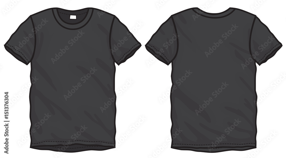 Black T-Shirt Design Template Stock Vector | Adobe Stock