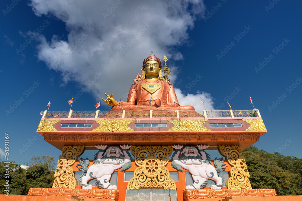 Samdruptse statue , a huge buddhist memorial statue in Sikkim. Stock ...