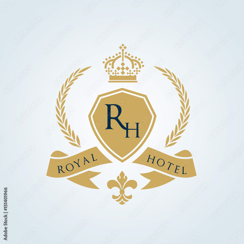 Luxury Hotel logo, Boutique logo, vintage logo, king royal brand ...