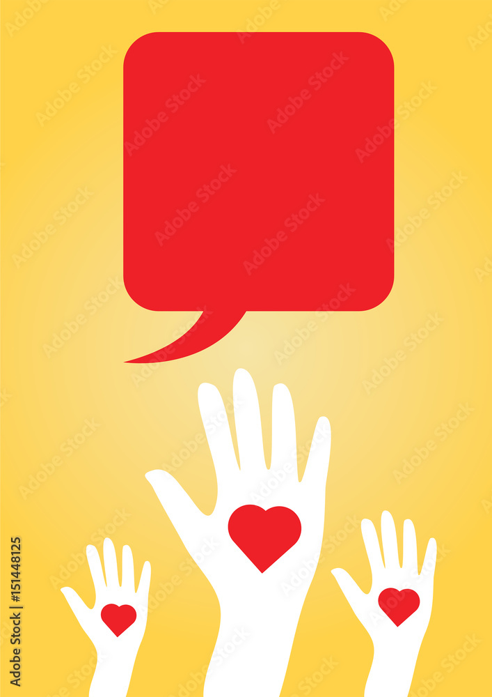 Vector icon of call for volunteers Stock Vector | Adobe Stock