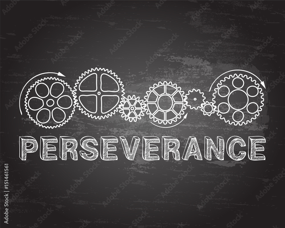Perseverance Blackboard Stock Vector | Adobe Stock