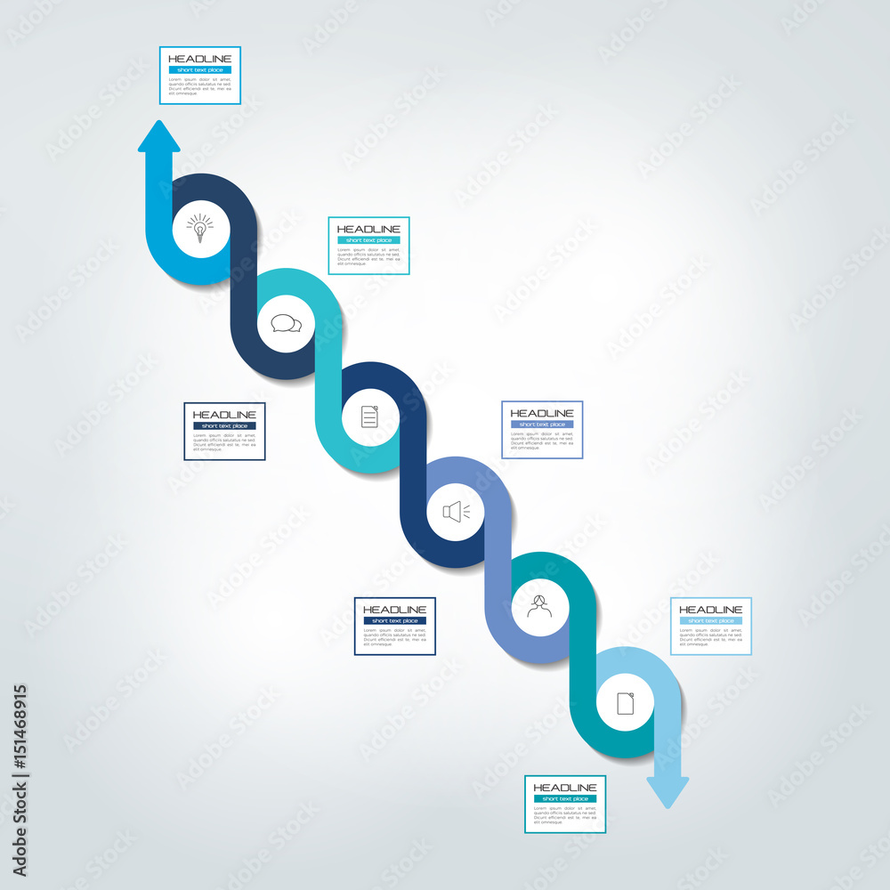 Infographic timeline report, template, chart, scheme. Vector. Stock ...