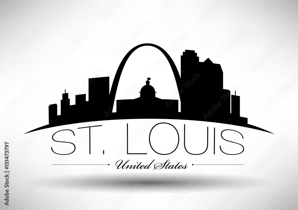 Vector Graphic Design of St. Louis City Skyline Stock Vector | Adobe Stock