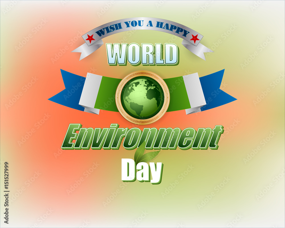 Holiday, design, background with 3d texts and Earth globe for World ...