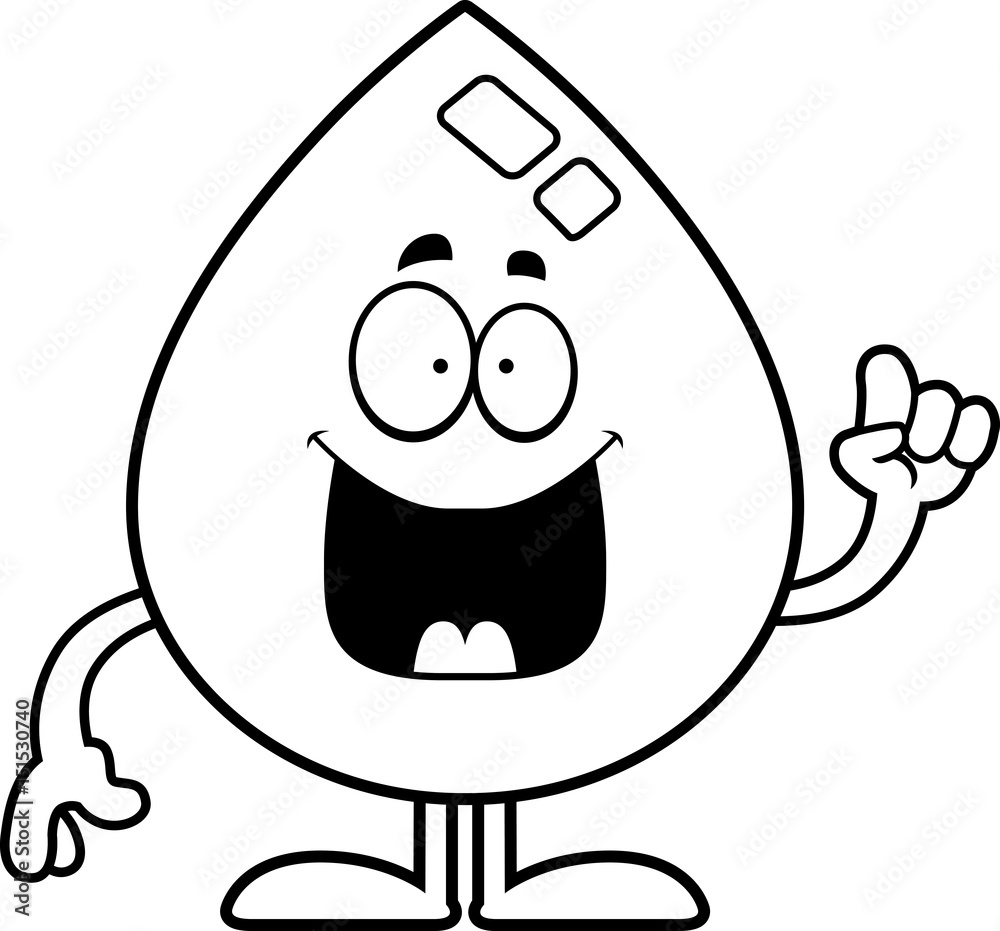 Cartoon Water Drop Idea Stock Vector | Adobe Stock
