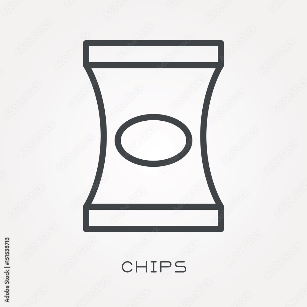 Line icon chips Stock-Vektorgrafik | Adobe Stock