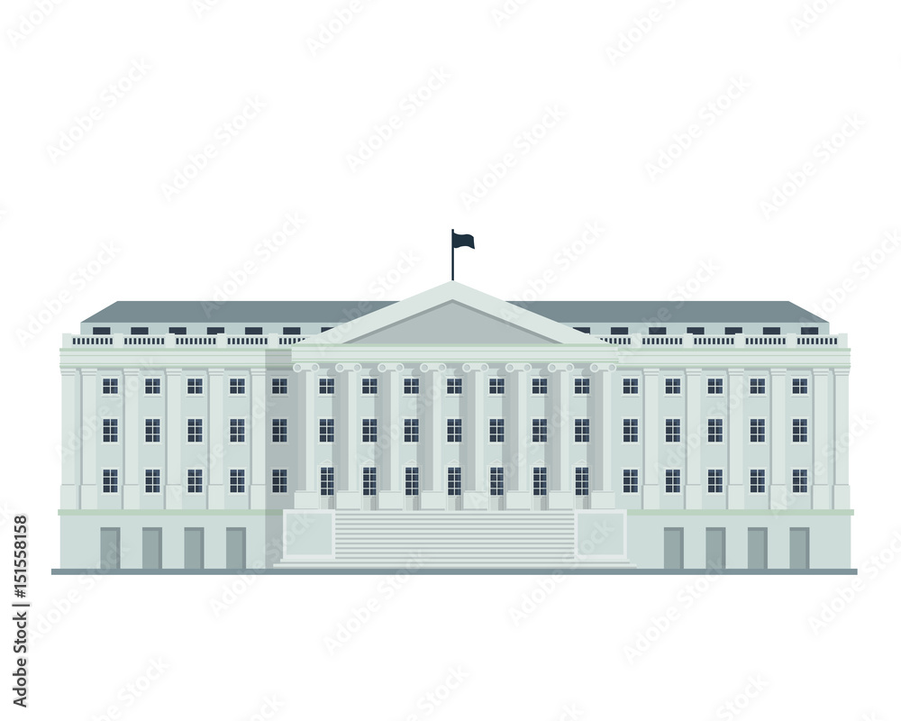 Modern Flat Famous Government Building, Suitable for Diagrams ...
