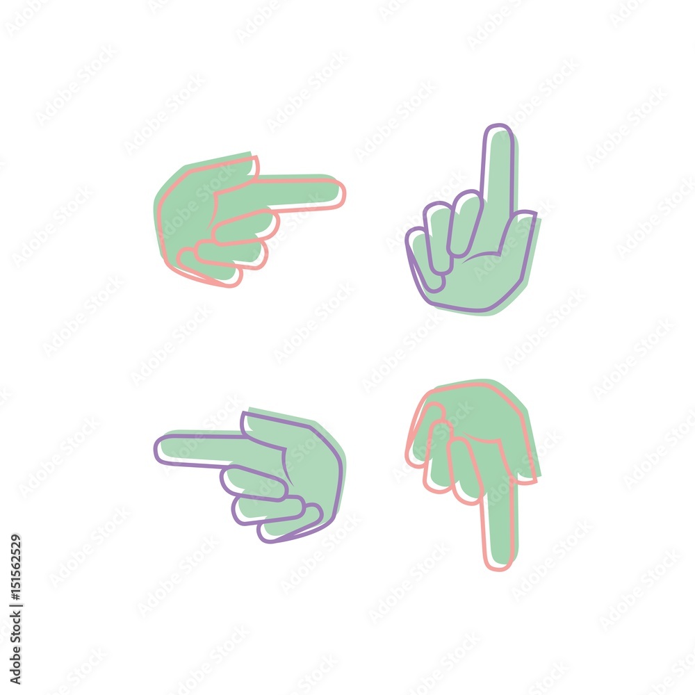 hand sign vector logo Stock Vector | Adobe Stock