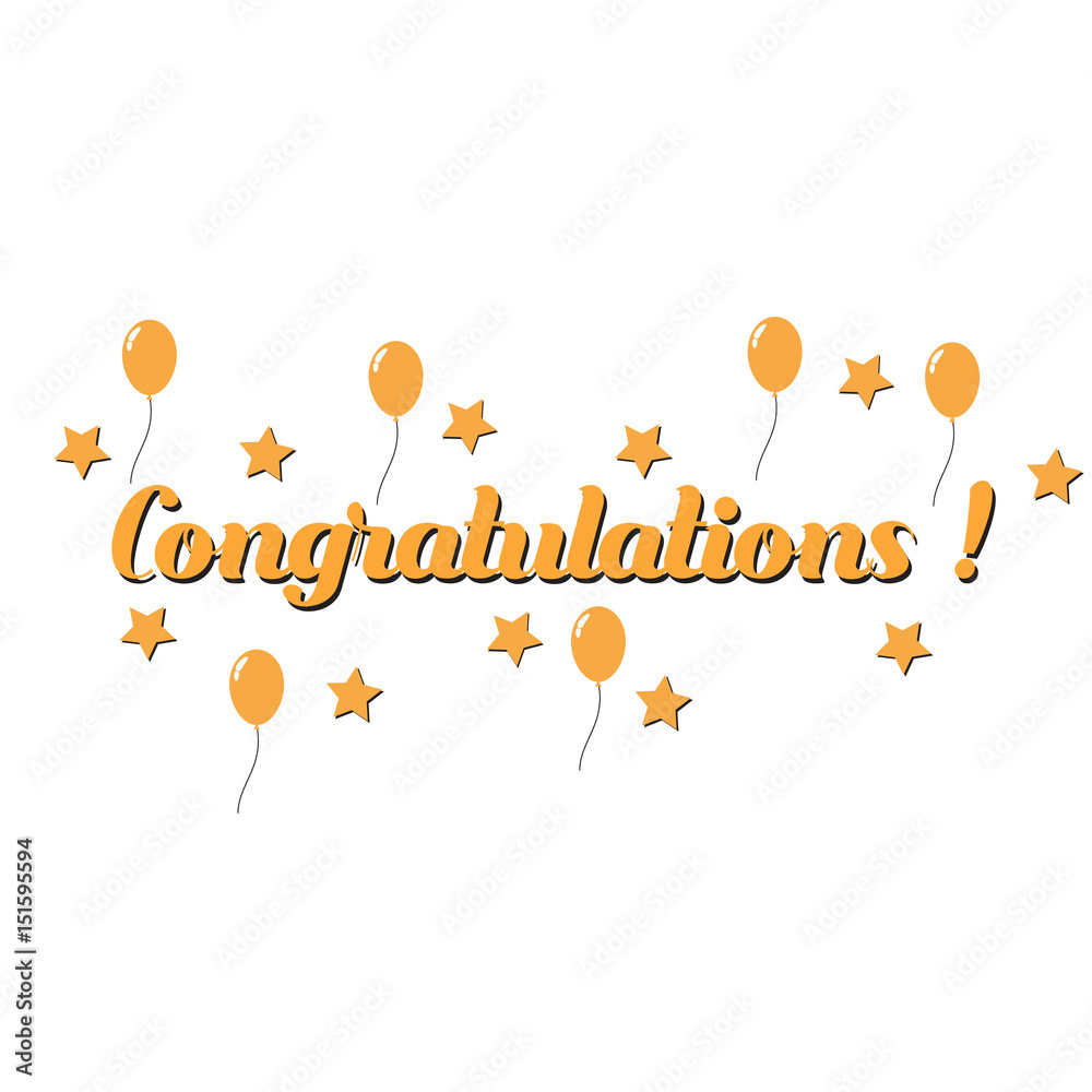 Congratulations template for card, banner, flyer, gift certificate ...