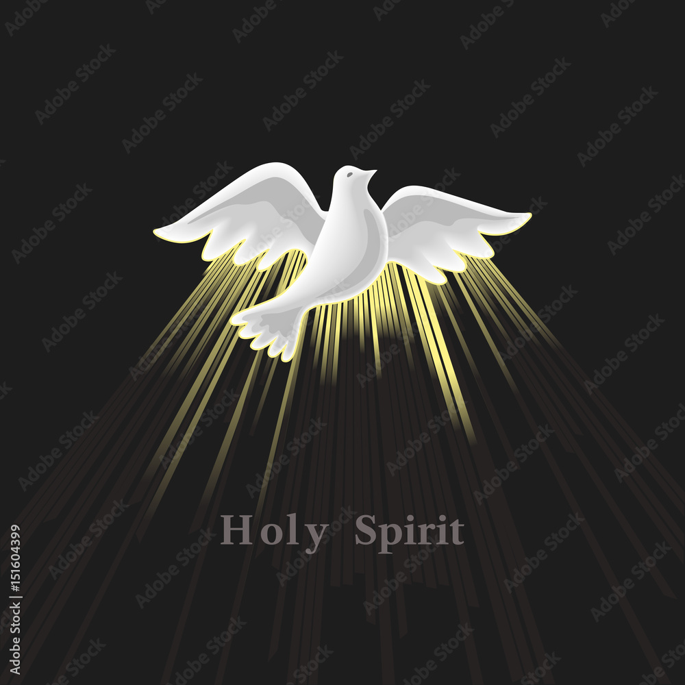 Holy Spirit icon. Hand drawn style. Christian holiday Pentecost Trinity ...