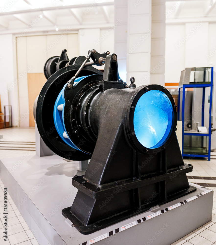 large marine steam turbine propulsion engine detail Stock Photo | Adobe ...