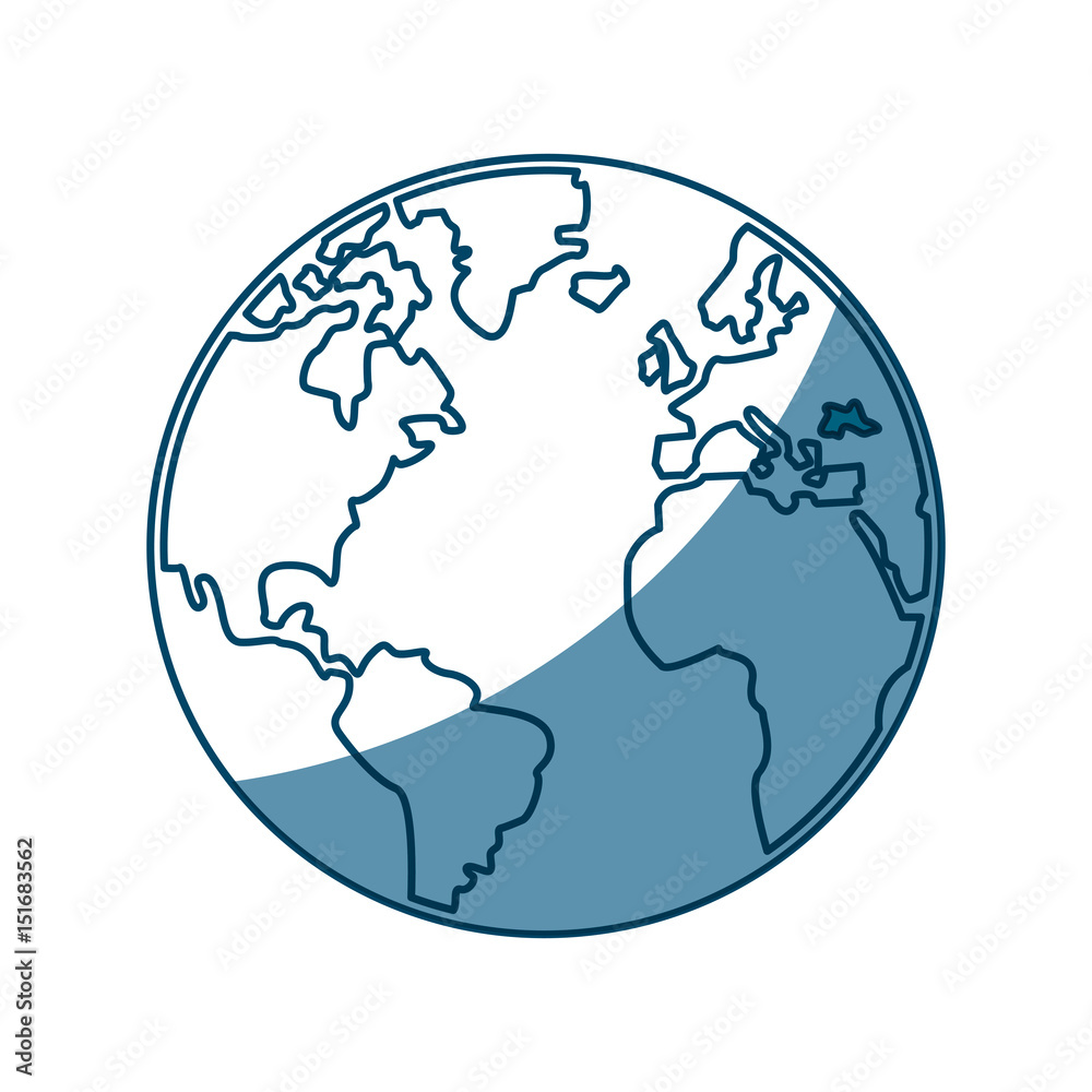 world map earth atlas cartography graphic vector illustration Stock ...