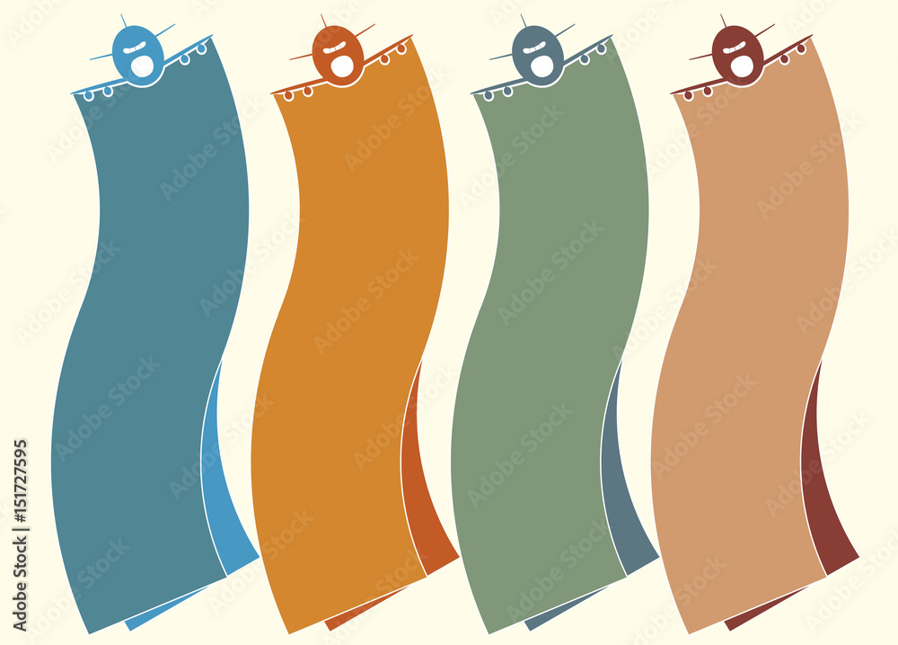 Background with colorful airplanes. Stock Illustration | Adobe Stock