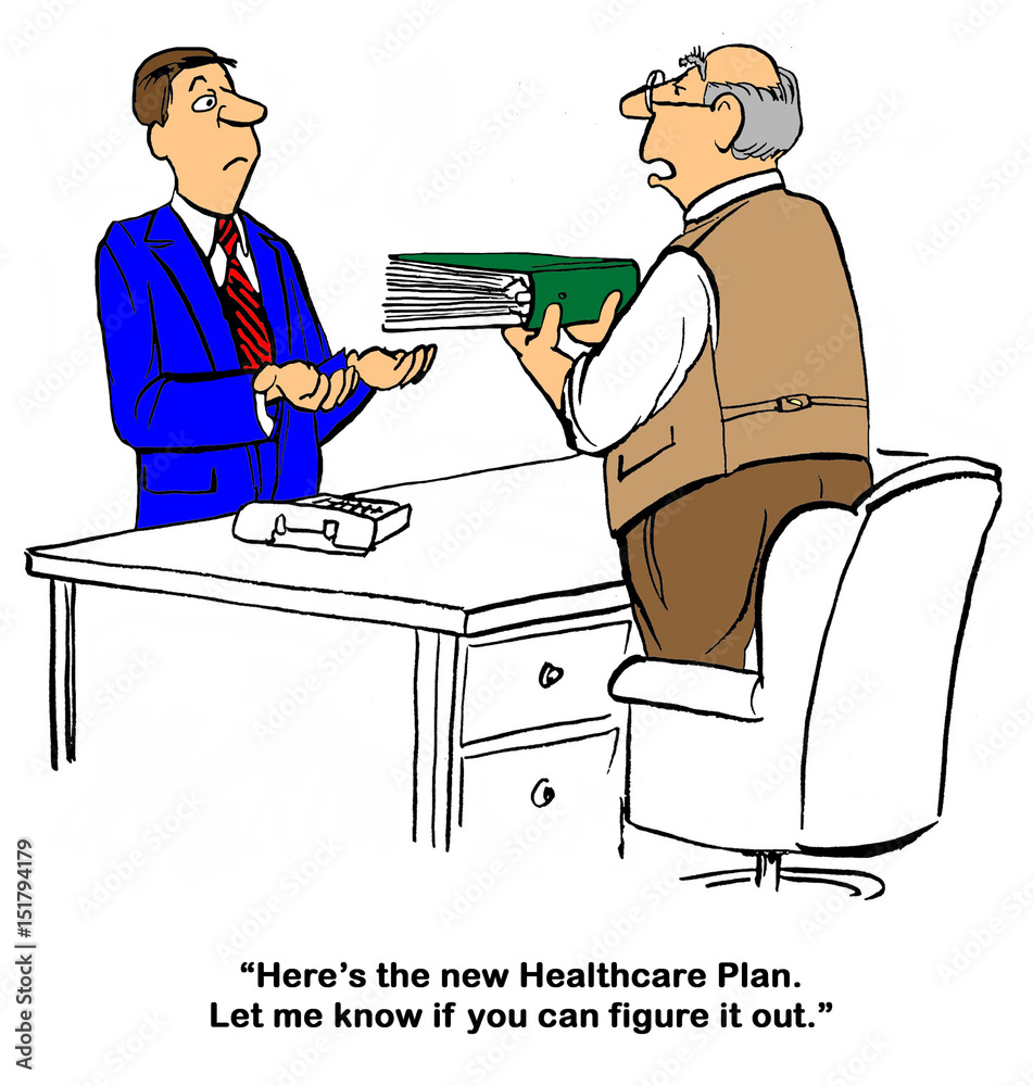 Health cartoon showing the new healthcare insurance regulations ...