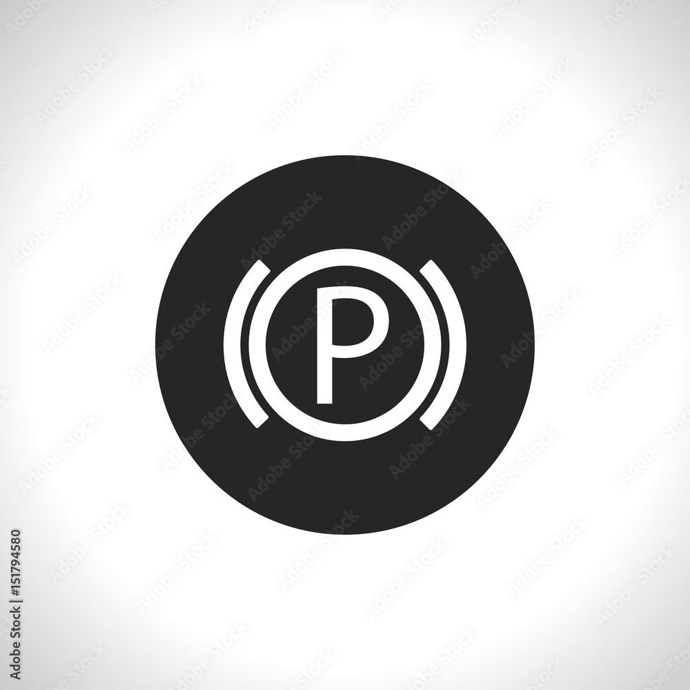 Car parking brake warning vector hmi dashboard flat icon Stock Vector ...