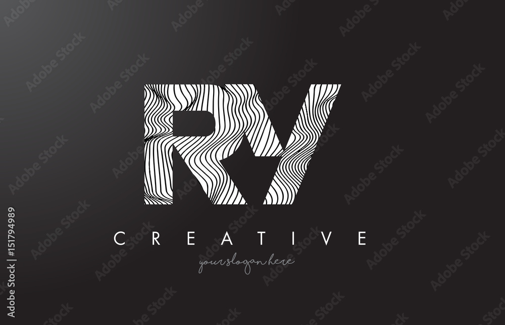 RY R Y Letter Logo with Zebra Lines Texture Design Vector. Stock Vector ...